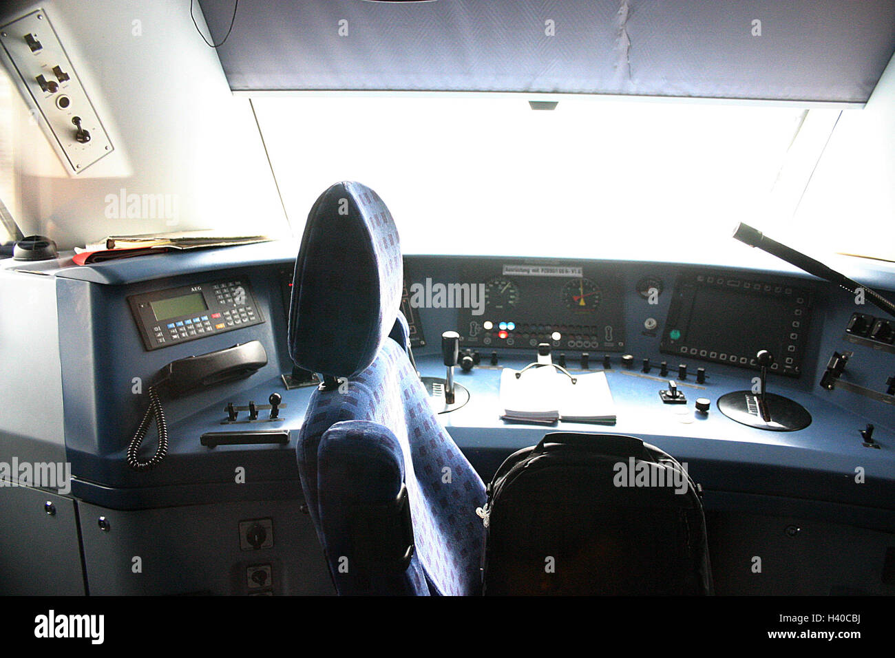 Railway station, intercity express, control panel, inside, central ...
