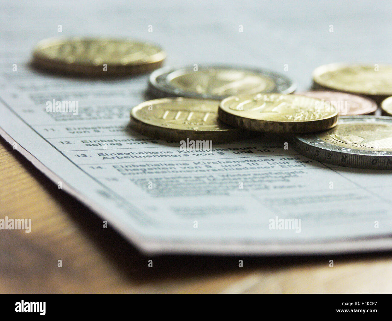 Steering wheel form, detail, euro coins, blur, reward steering wheel ...