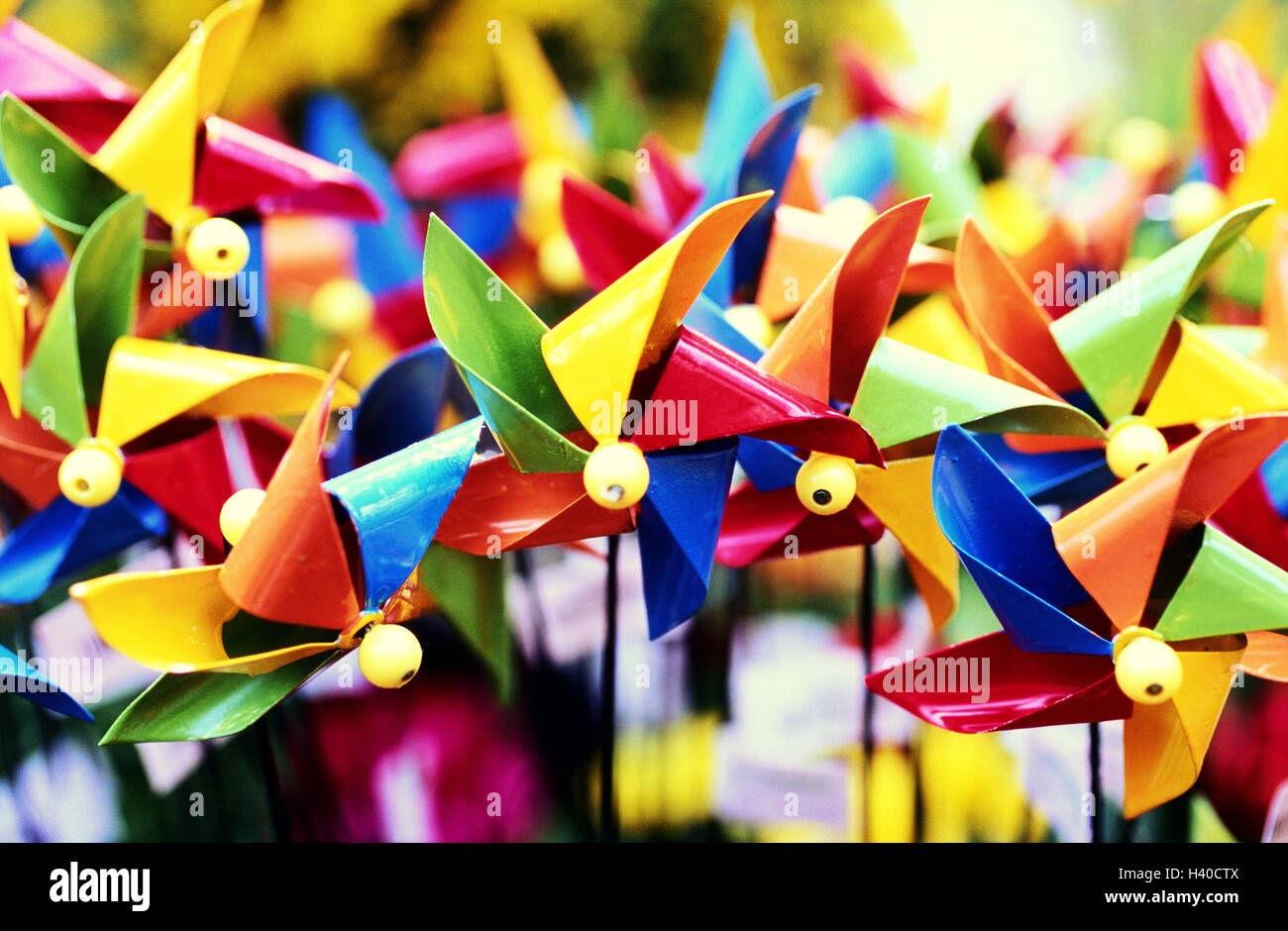 Wind turbine, brightly, huge number, toys, toys, wind game, motion ...