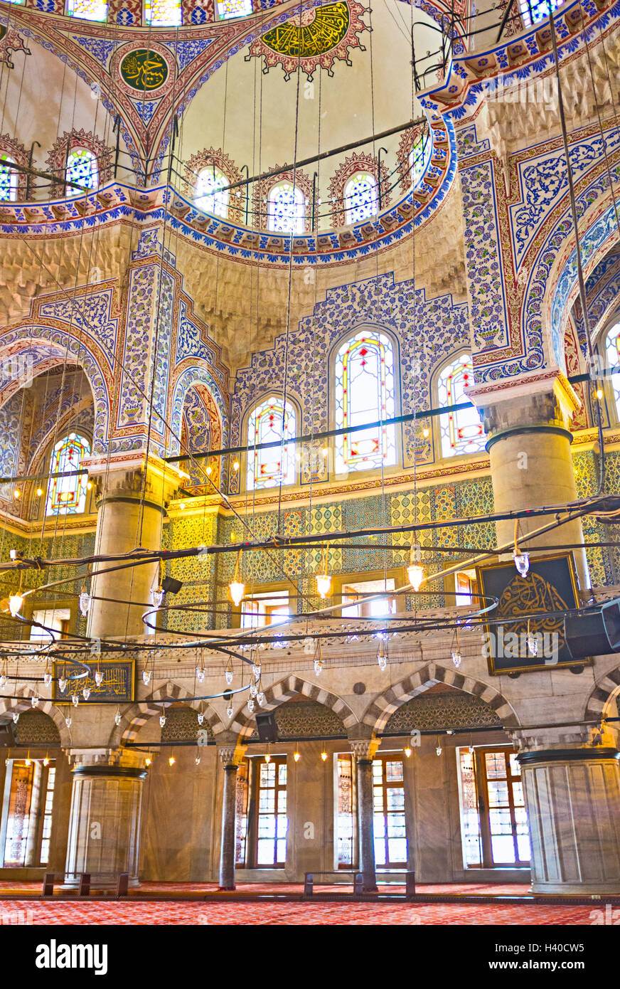 The Blue Mosque is famous for its beautiful ceramic tiles on the walls ...