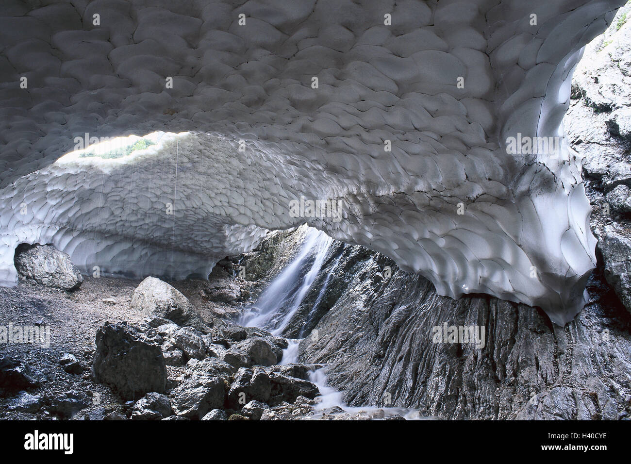 Germany, Upper Bavaria, Wetterstein Range, Höllental, howler brook ...