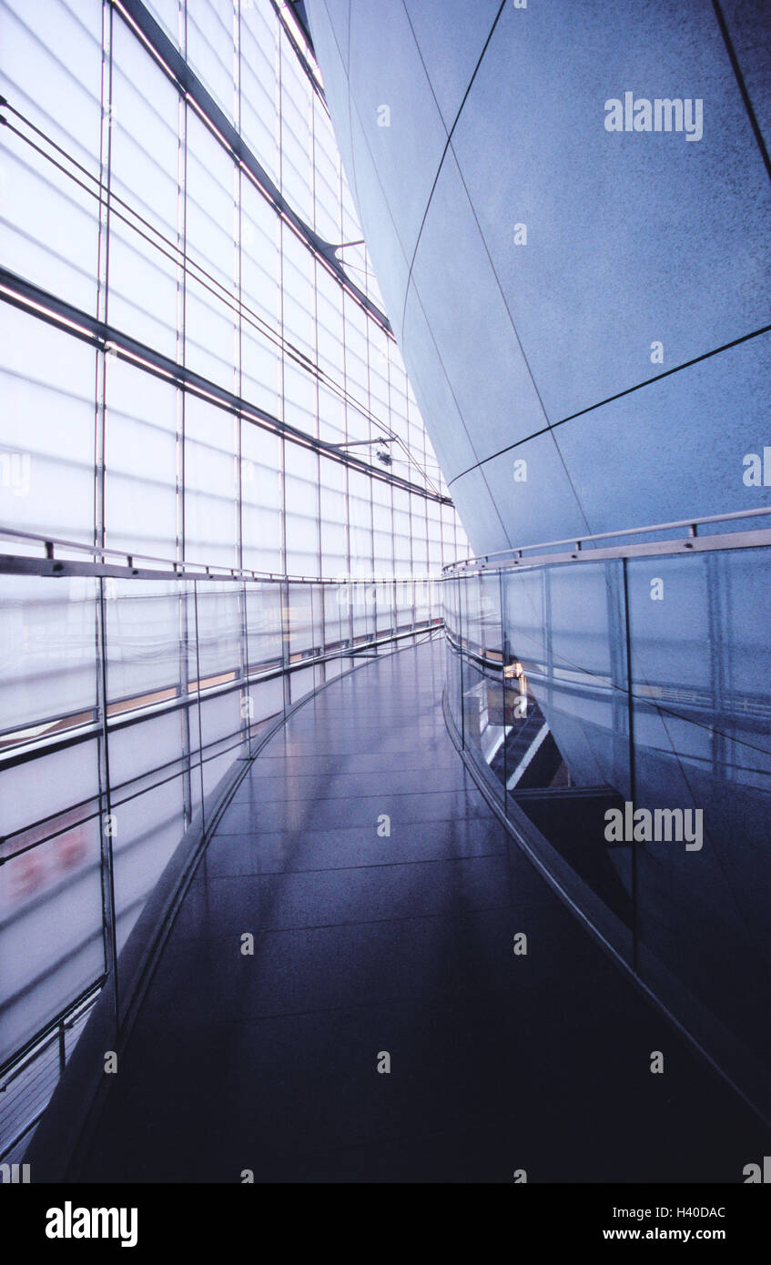 Building, window front, hall, inside, glass front, facade, glass, hall ...