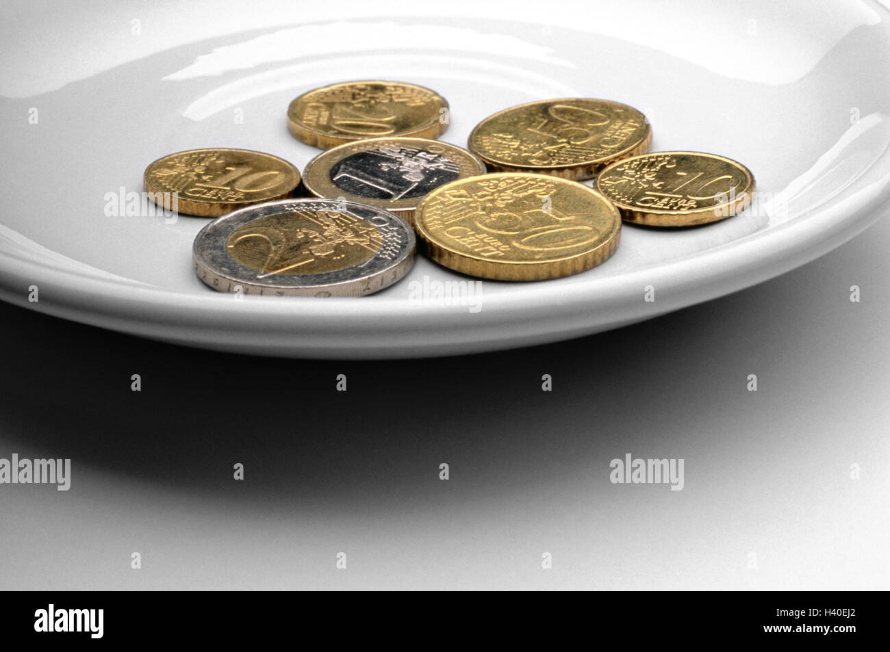 Plate, coins, tip, toilet publicly, men's room, ladies' room, euro ...