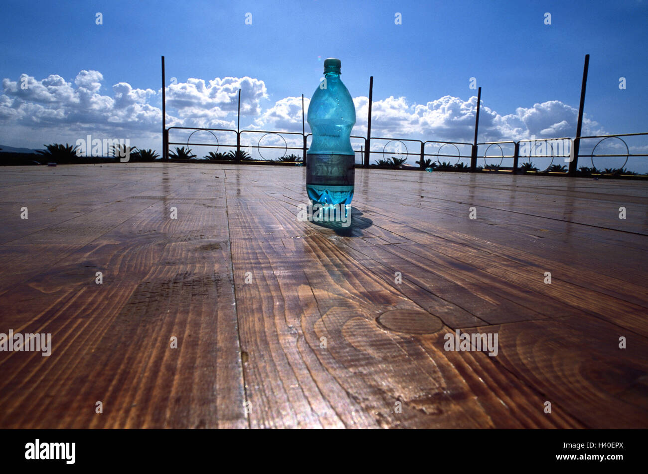 Terrace, wooden floor, water Bottle, Ti5, planking floor, wooden boards ...