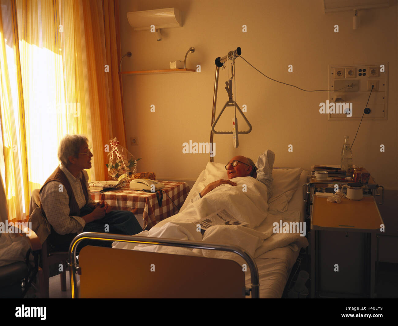 Clinic, ward, bed, senior, visit, woman, hospital, medicine ...