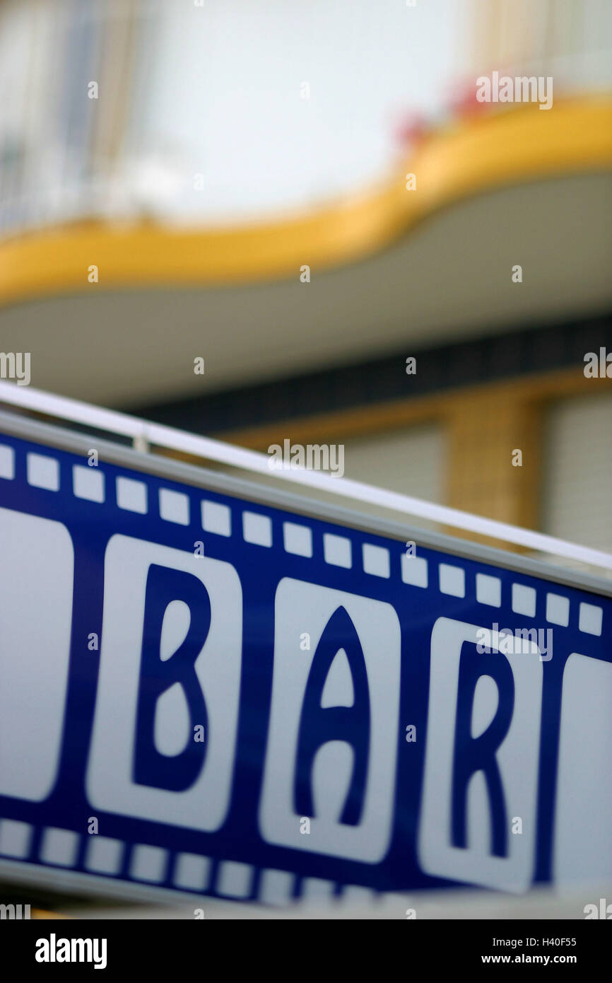 Sign, bar sign, tip, information, attention, bar, bar, restaurant ...