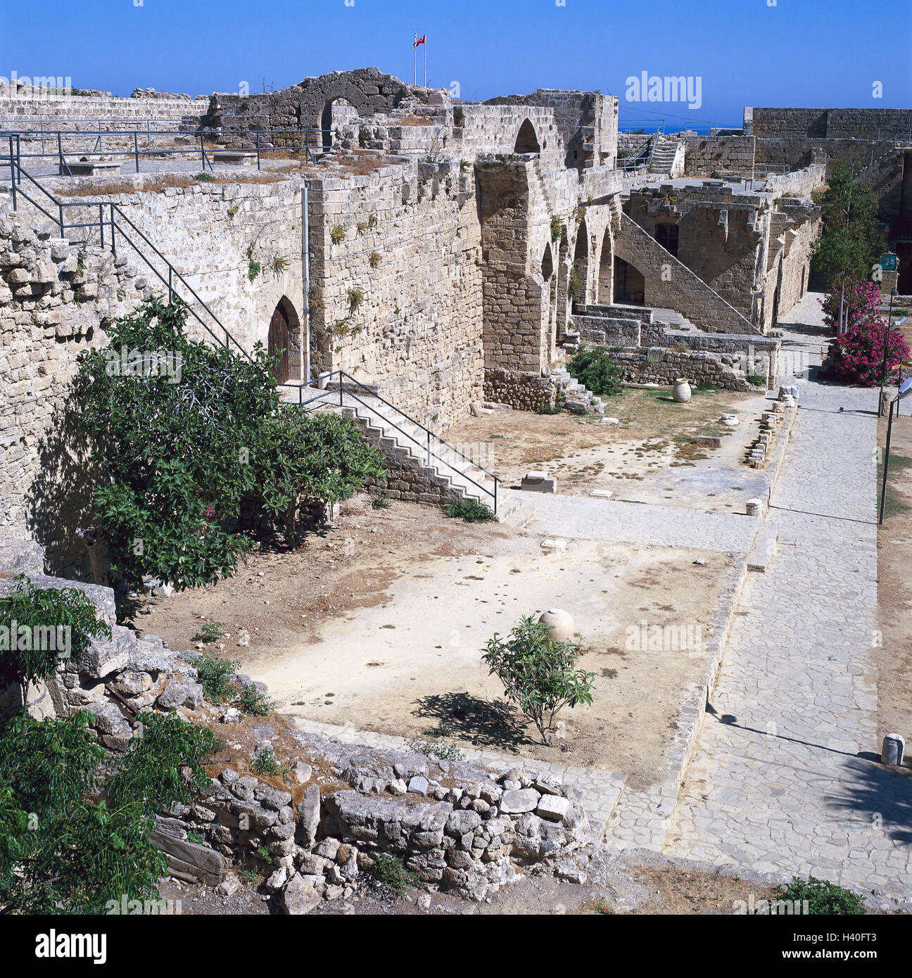 Cyprus, in Turkish, Girne, castle ruin, Europe, the Mediterranean Sea ...