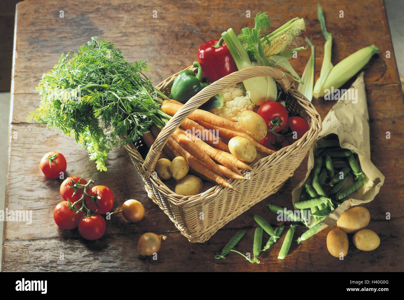 , Still life, basket, vegetables, differently, Still life, food, eat ...