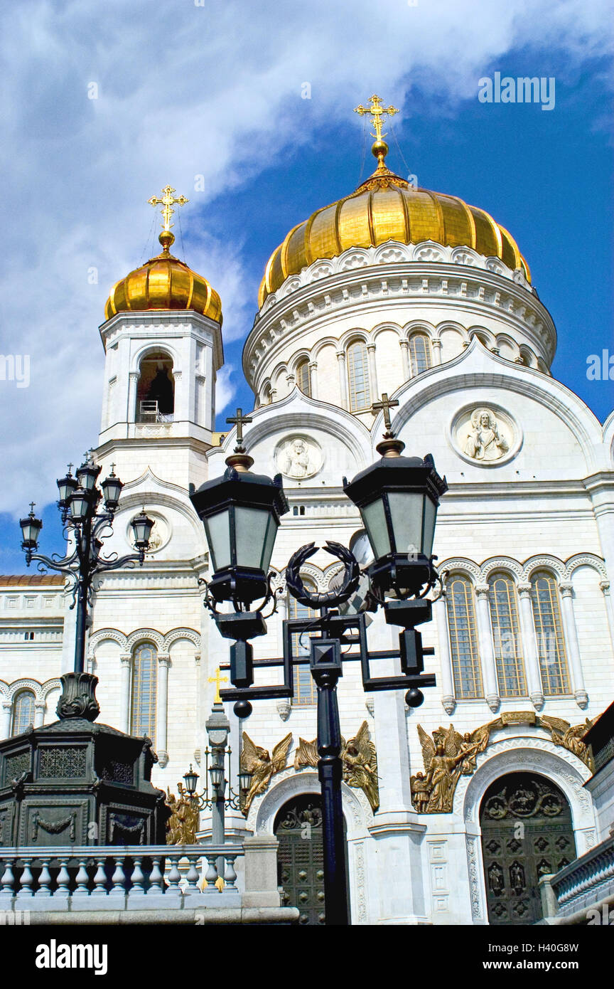 Russia, Moscow, Christ's saviour cathedral, detail, town, capital ...