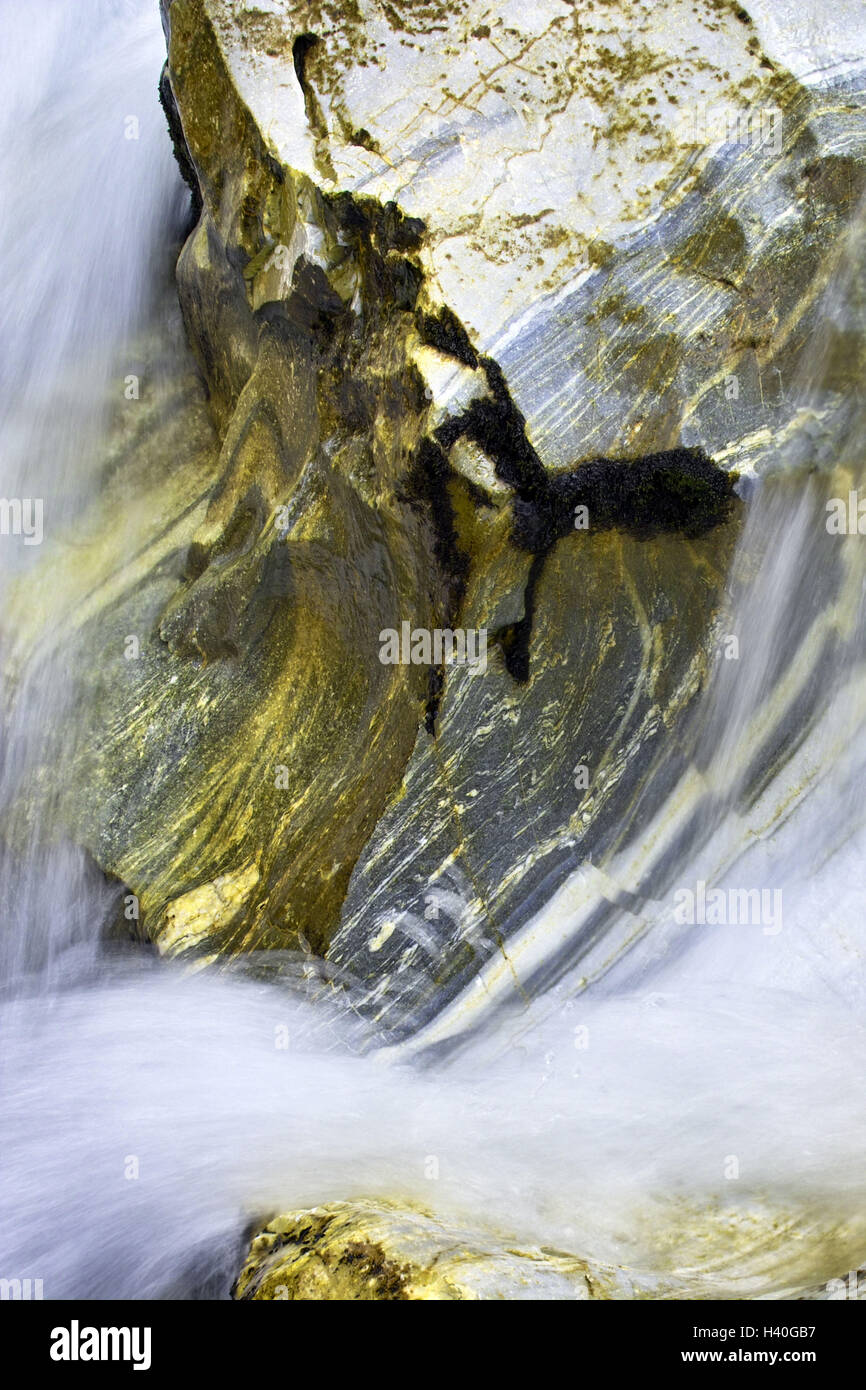 Rocks, waterfall, detail, river, bile, water, fluently, stones, stone ...