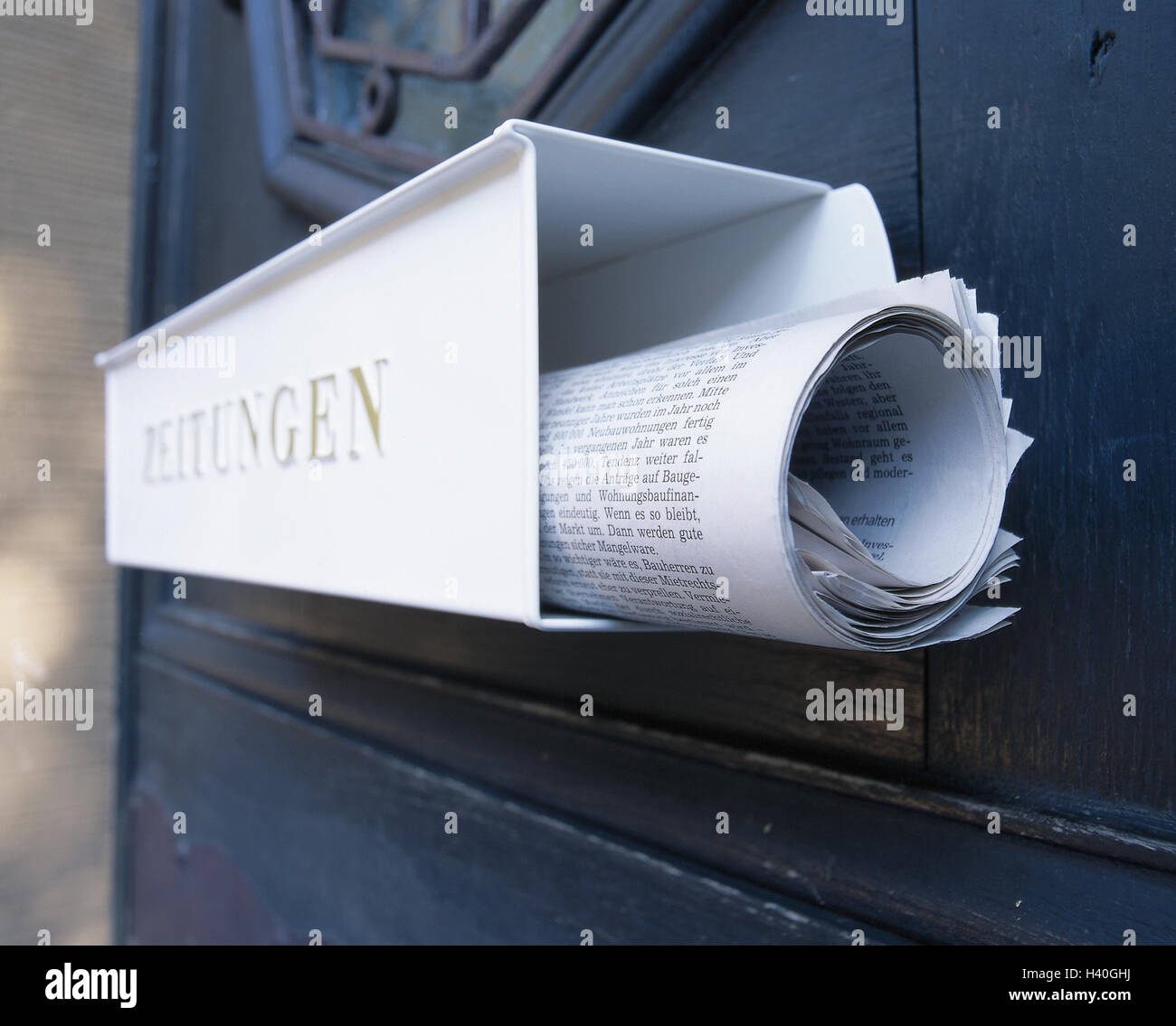 Front door, newspaper cases, newspaper, Still life, product photography ...
