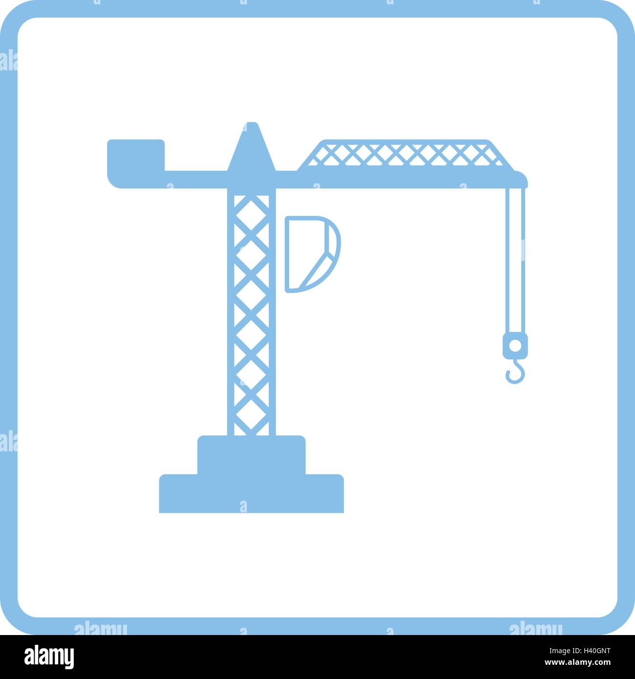 Icon of crane. Blue frame design. Vector illustration Stock Vector ...