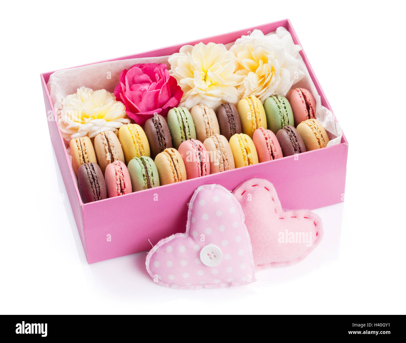 Box macarons heart hi-res stock photography and images - Alamy