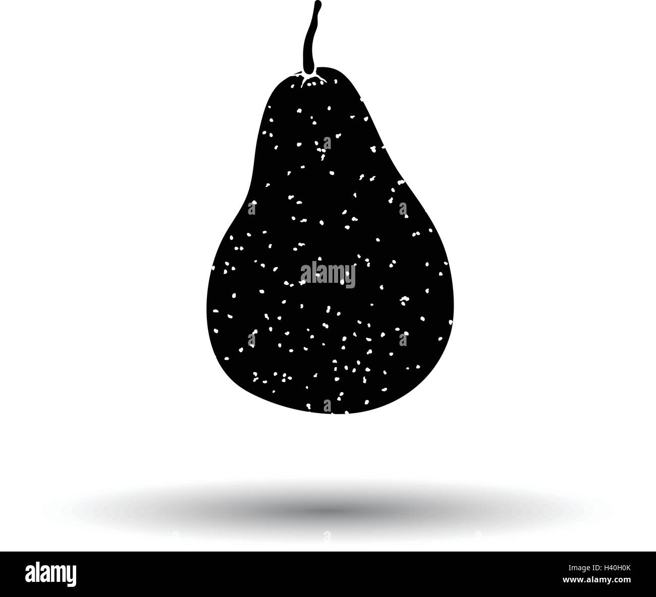 Pear icon. White background with shadow design. Vector illustration ...