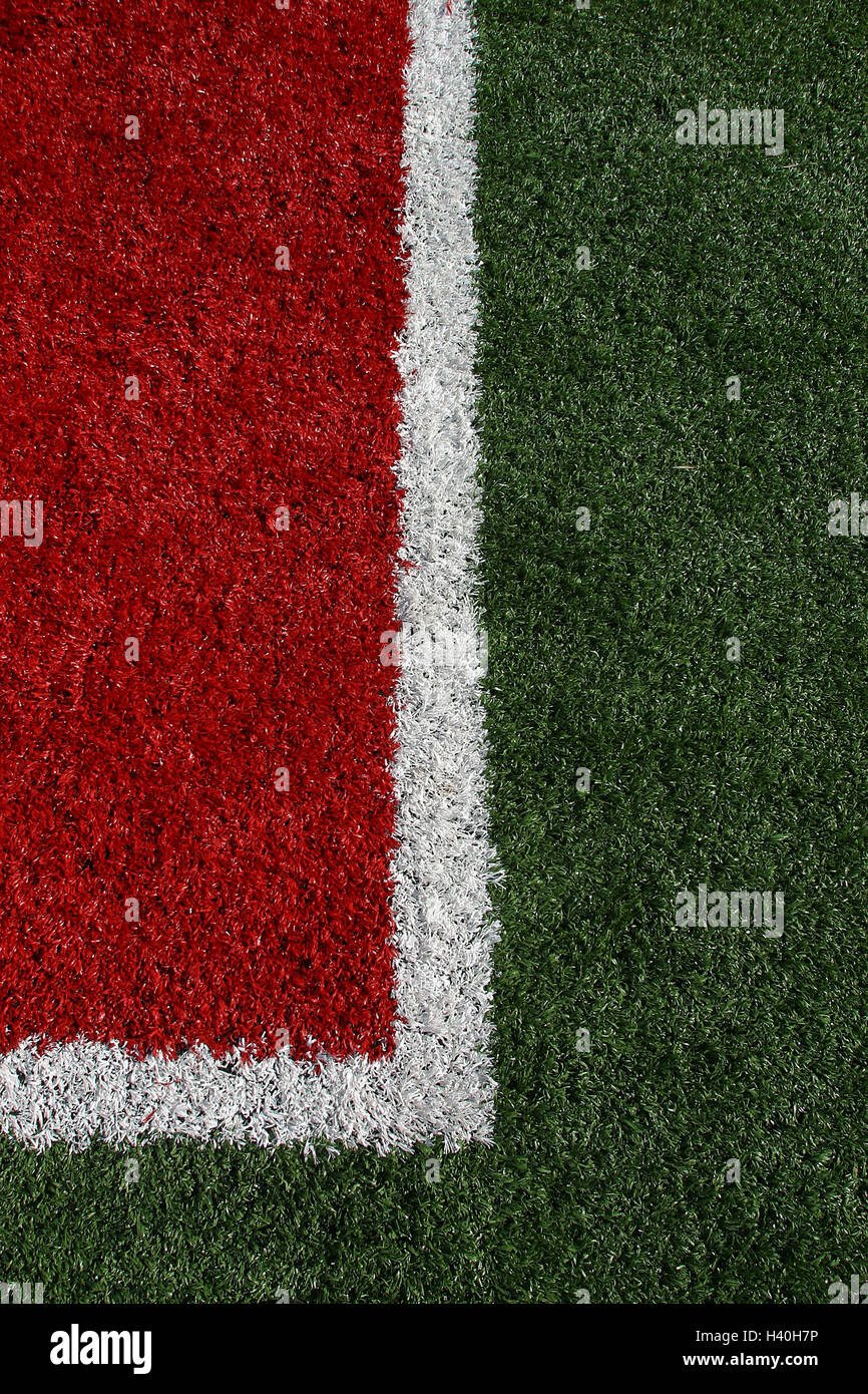 Tennis court, pitch, art turf, red, green, line white, detail, tennis ...