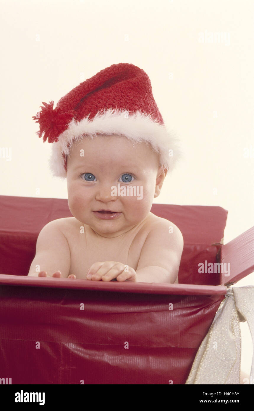 Baby, Santa's hat, gift cardboard child, infant, cap, Christmas cap ...