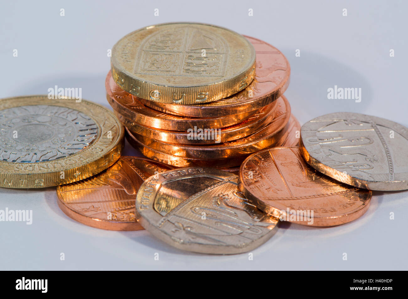 Current british coins hi-res stock photography and images - Alamy
