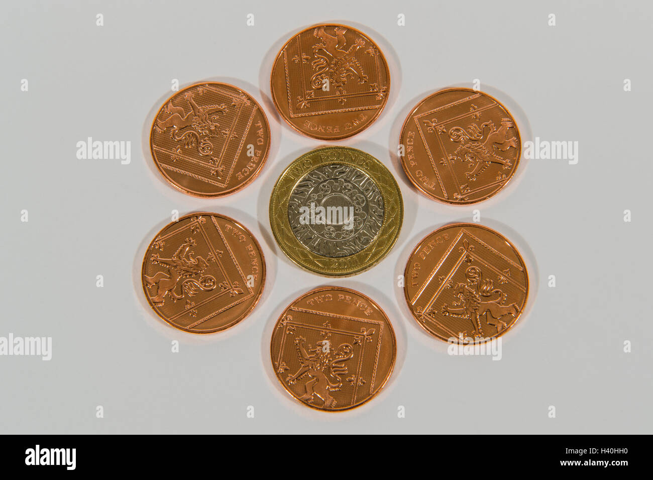 Current british coins hi-res stock photography and images - Alamy