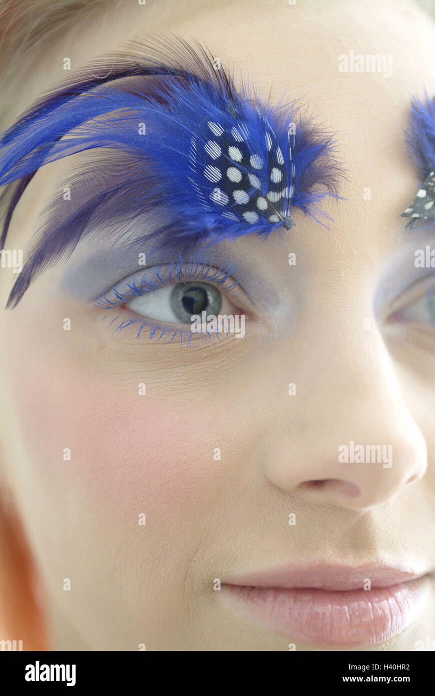 Woman, young, eyebrows, "feathers", view side view, portrait, curled ...
