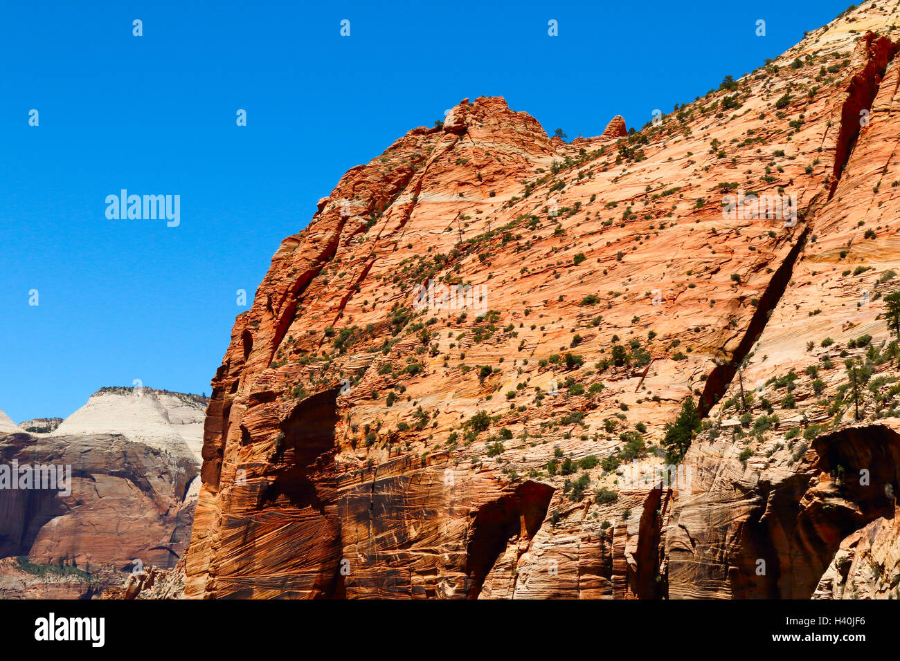 Zion National Park Rock Face Stock Photo - Alamy