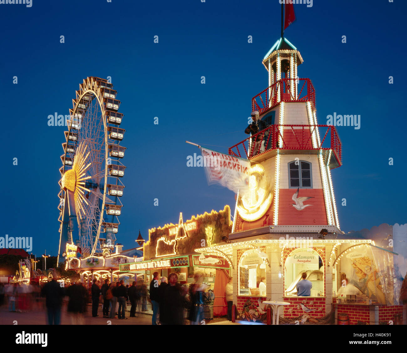Germany, Bavaria, Munich, October feast, fish booth, big dipper ...