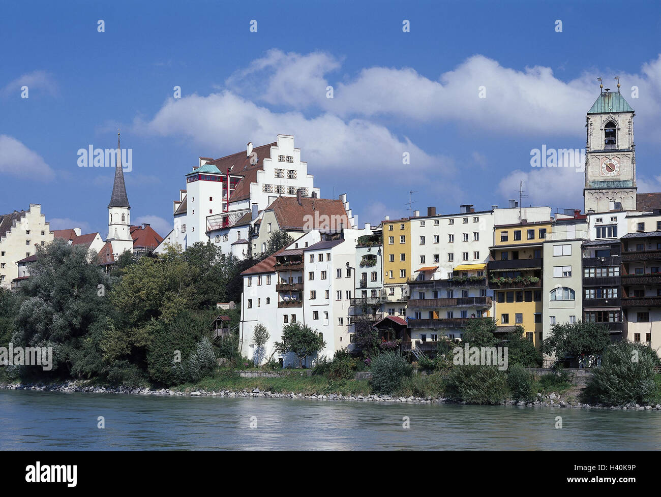 Germany, Upper Bavaria, water castle in the Inn, Old Town, Europe ...
