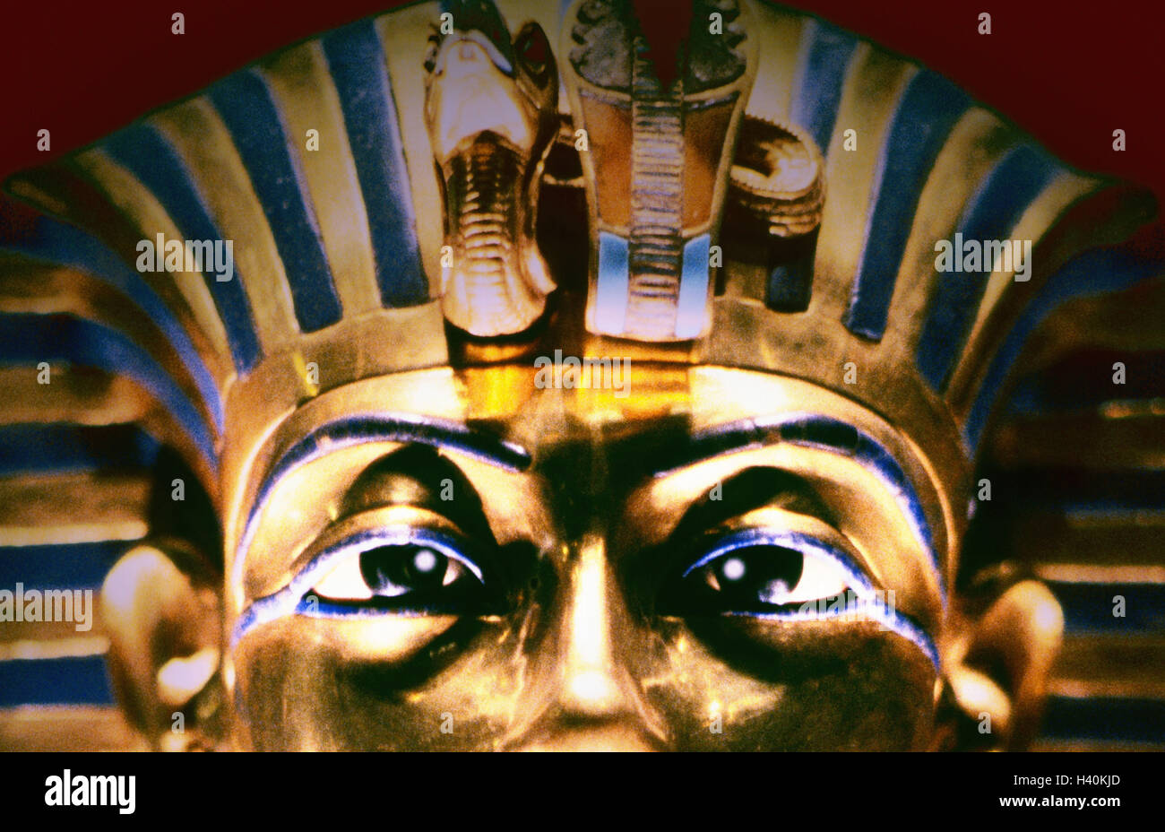 Egypt, Cairo, Egyptian museum, mask Tutankhamun, detail, Africa, East ...