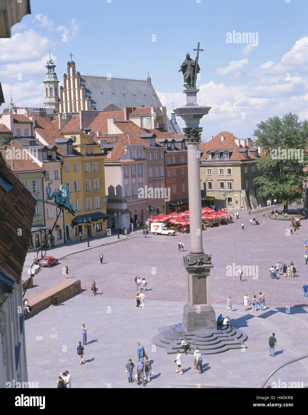 Poland, Warsaw, Old Town, castle square, pillar, monument, king ...
