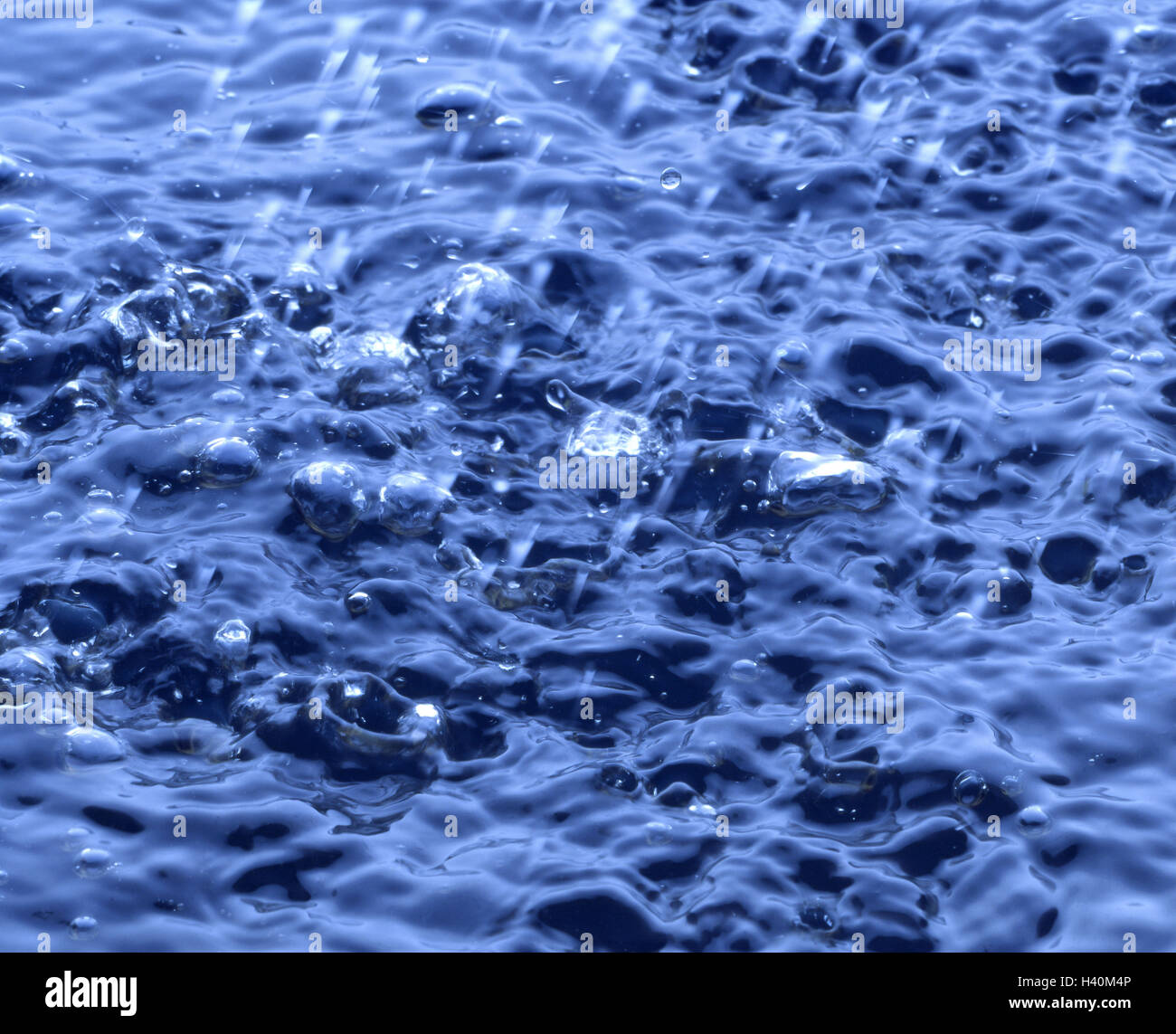 Water surface, rain, waters, surface, water, raindrop, drop, beat, drip ...