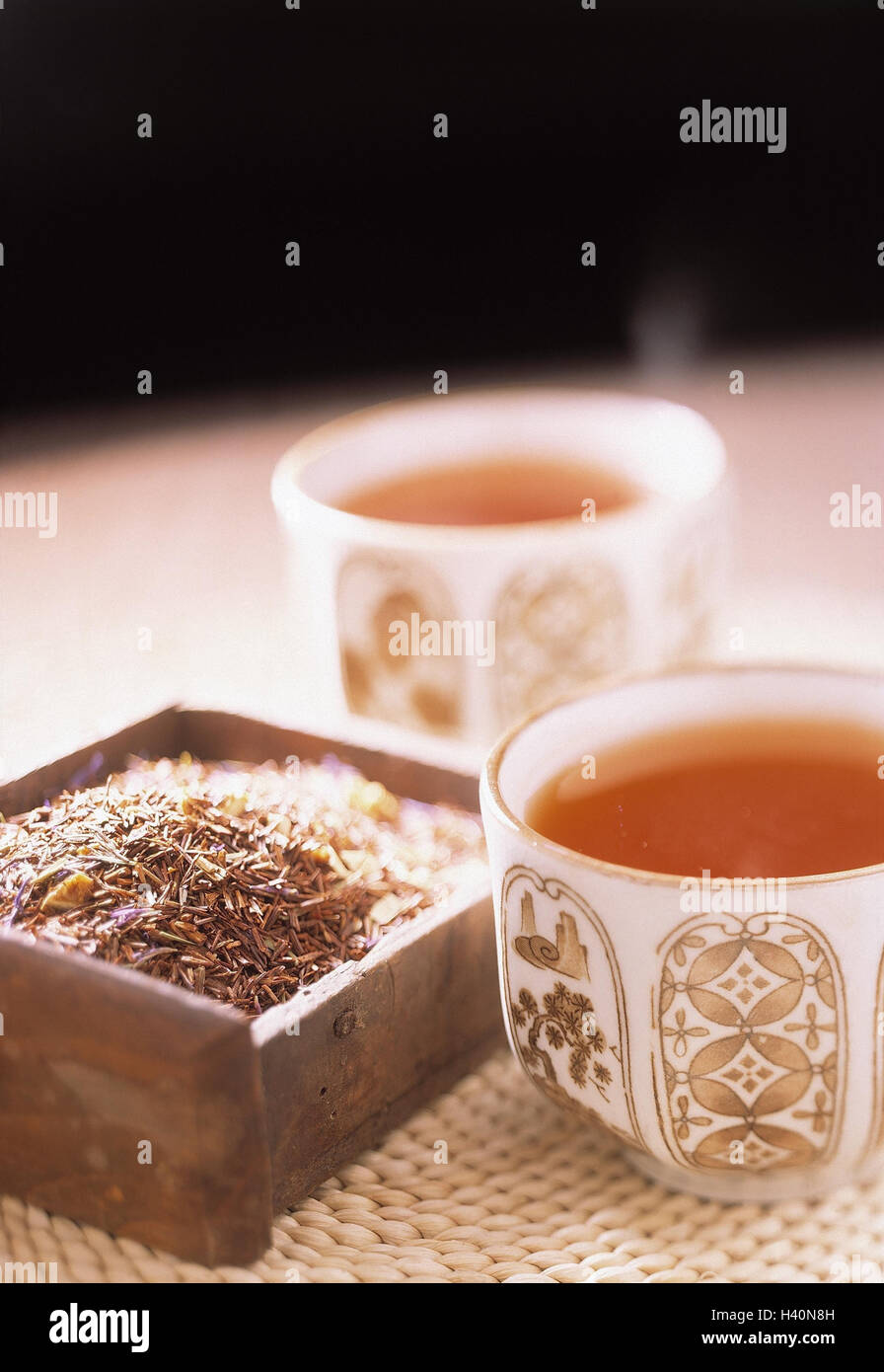 Rotbuschtee, wooden drawer, tea peels, tea, Rotbusch, Roibush ...