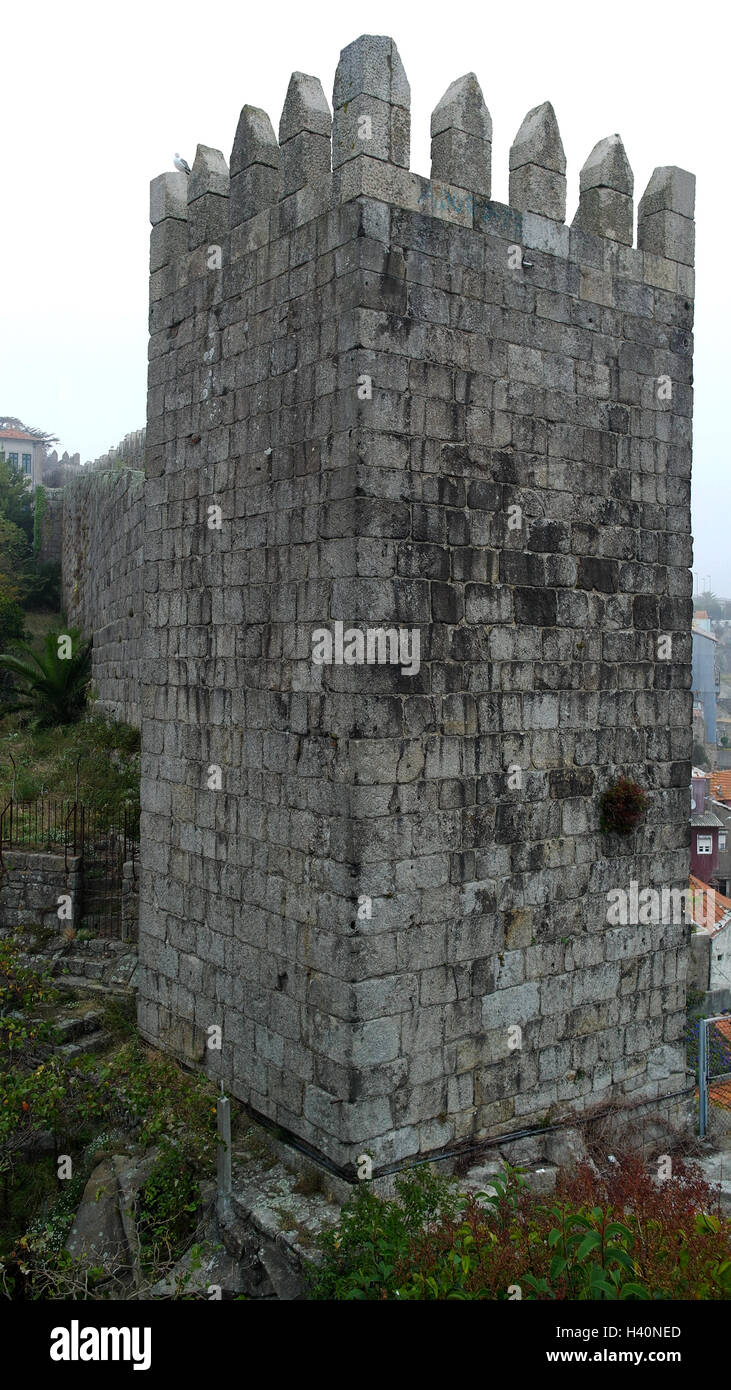 Old tower, Porto, Portugal Stock Photo - Alamy