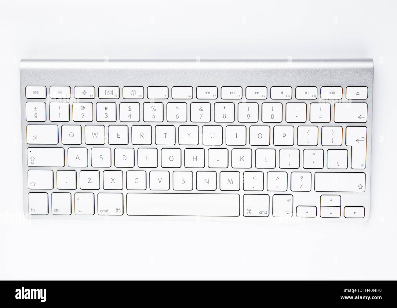 White office computer keyboard on white background table Stock Photo ...