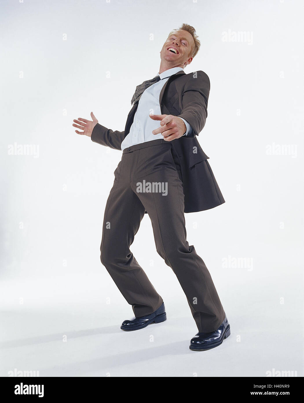 Man, laugh young, suit, gesture, joy, cheering, exuberance, Men ...