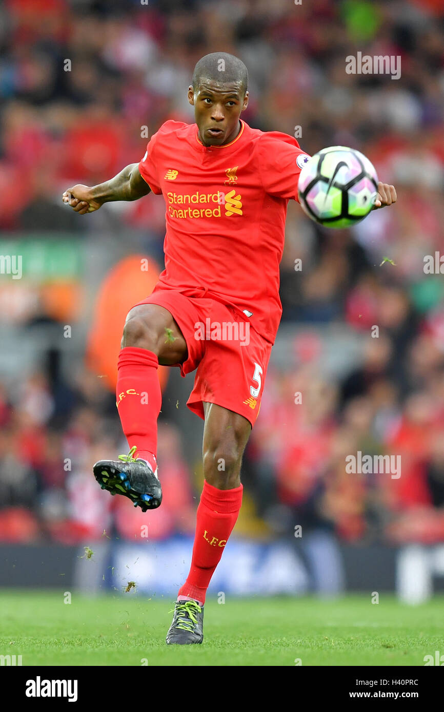 Liverpool's Georginio Wijnaldum during the Premier League match at ...