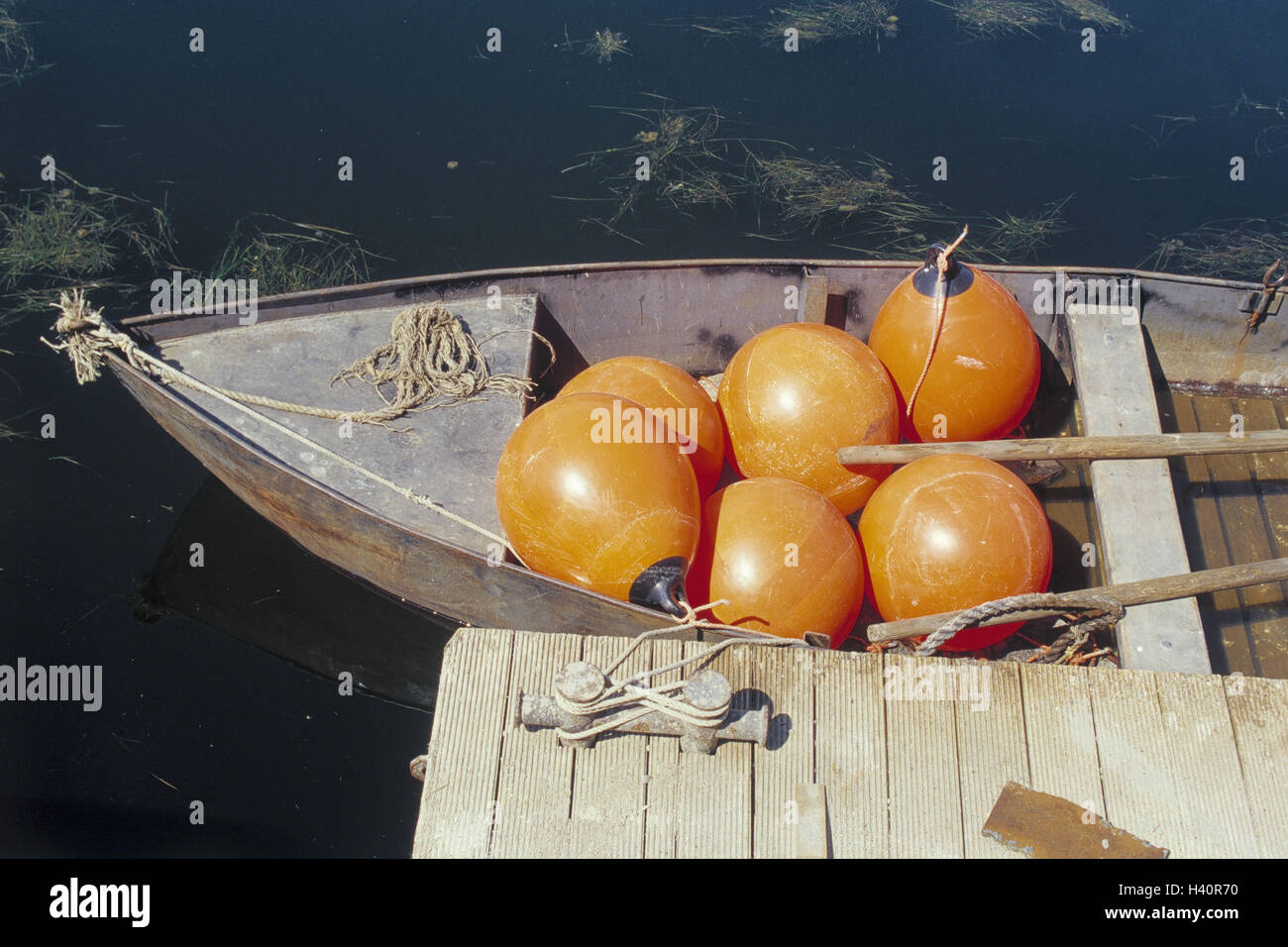 Germany, Mecklenburg-West Pomerania, Hiddensee, cloister, lake, jetty ...