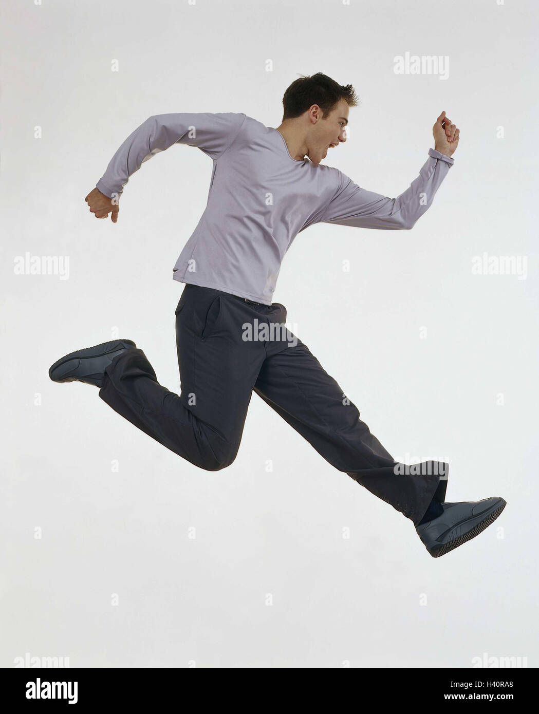 Young person, caper, gesture, side view, Teens, teenagers, boy, man ...