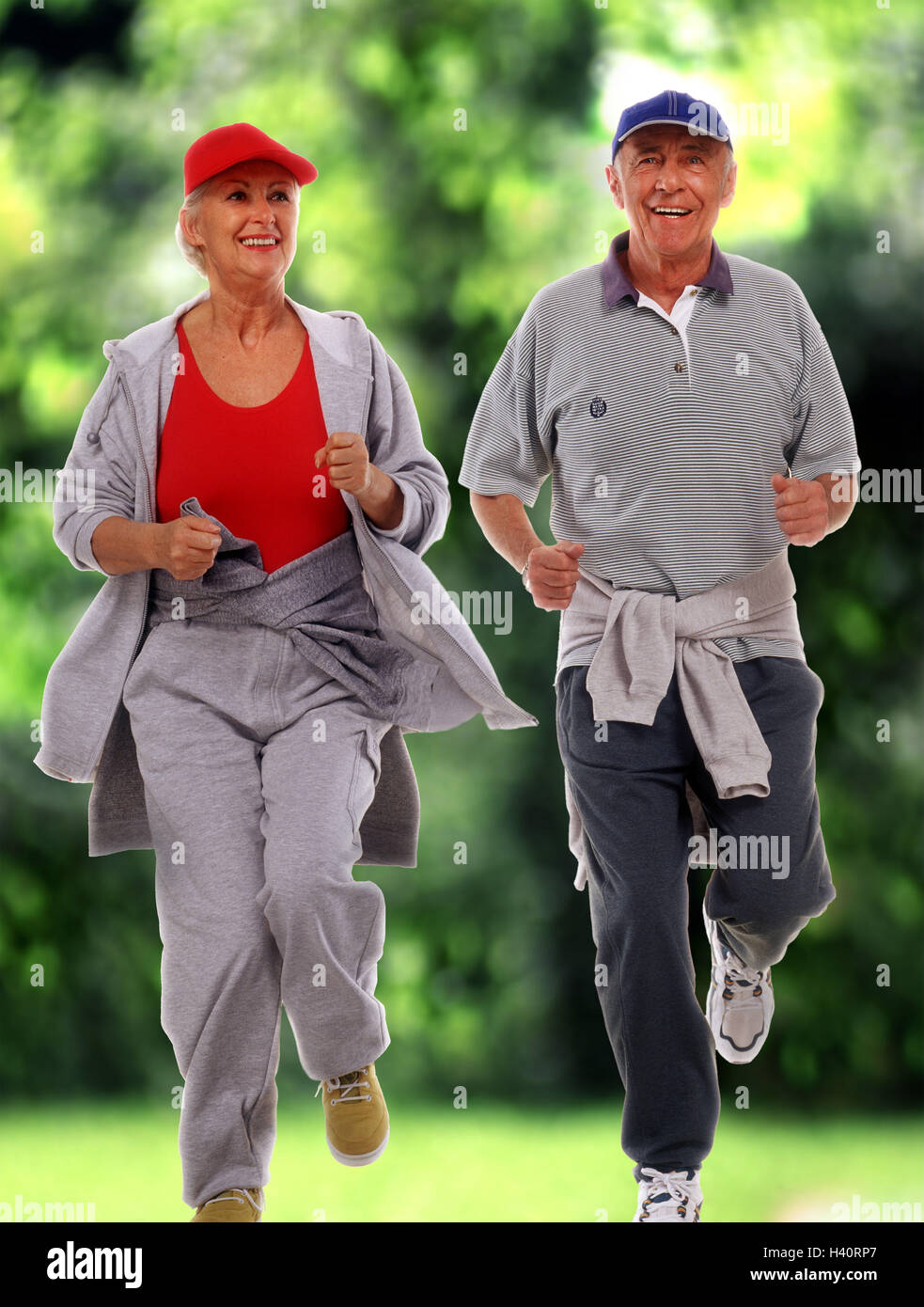 Park, Senior couple, jogging Senior, senior citizens, couple, man ...