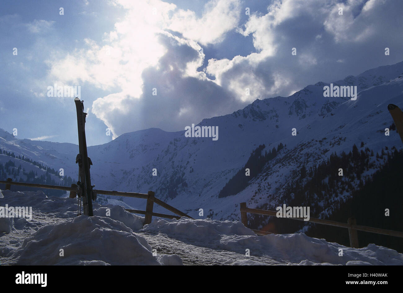 Austria, Zillertal, mountain landscape, snow, Europe, Tyrol, Inntal ...