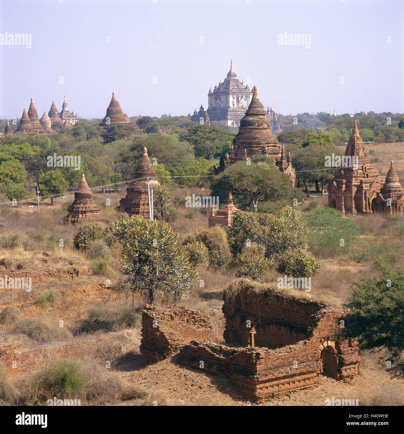 Myanmar, Bagan, scenery, temple attachments, Asia, Indochina, Burma ...