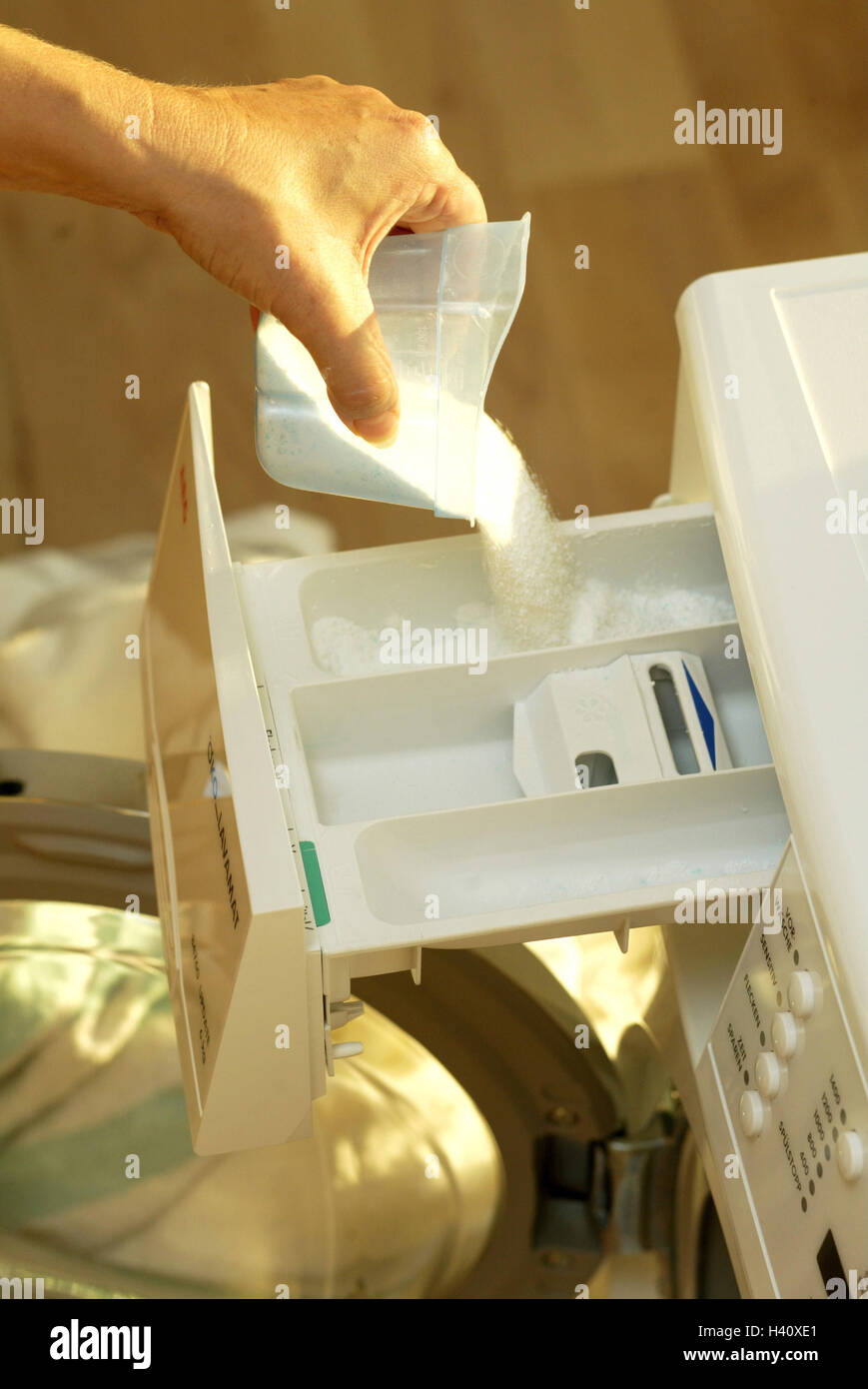 Washing machine, Dosierbehälter, washing powder, fill, detail ...