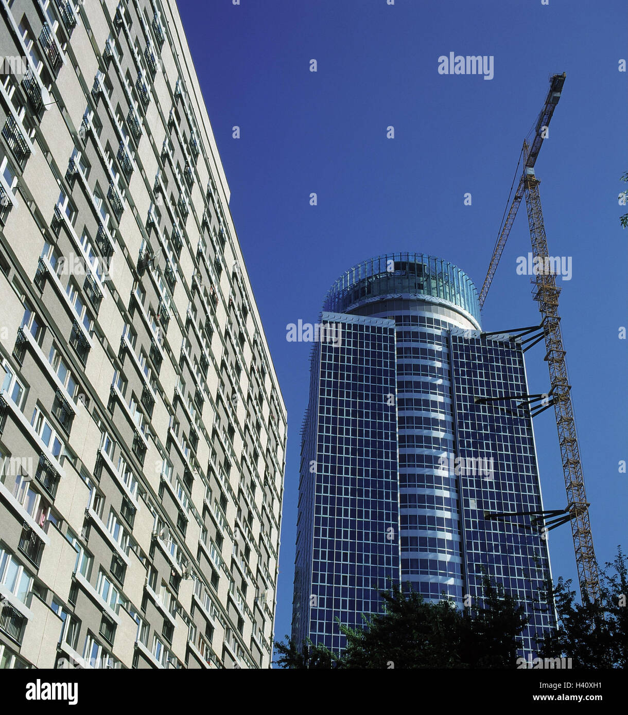 Poles, Warsaw, centre, high rises, tower block, new building, office ...