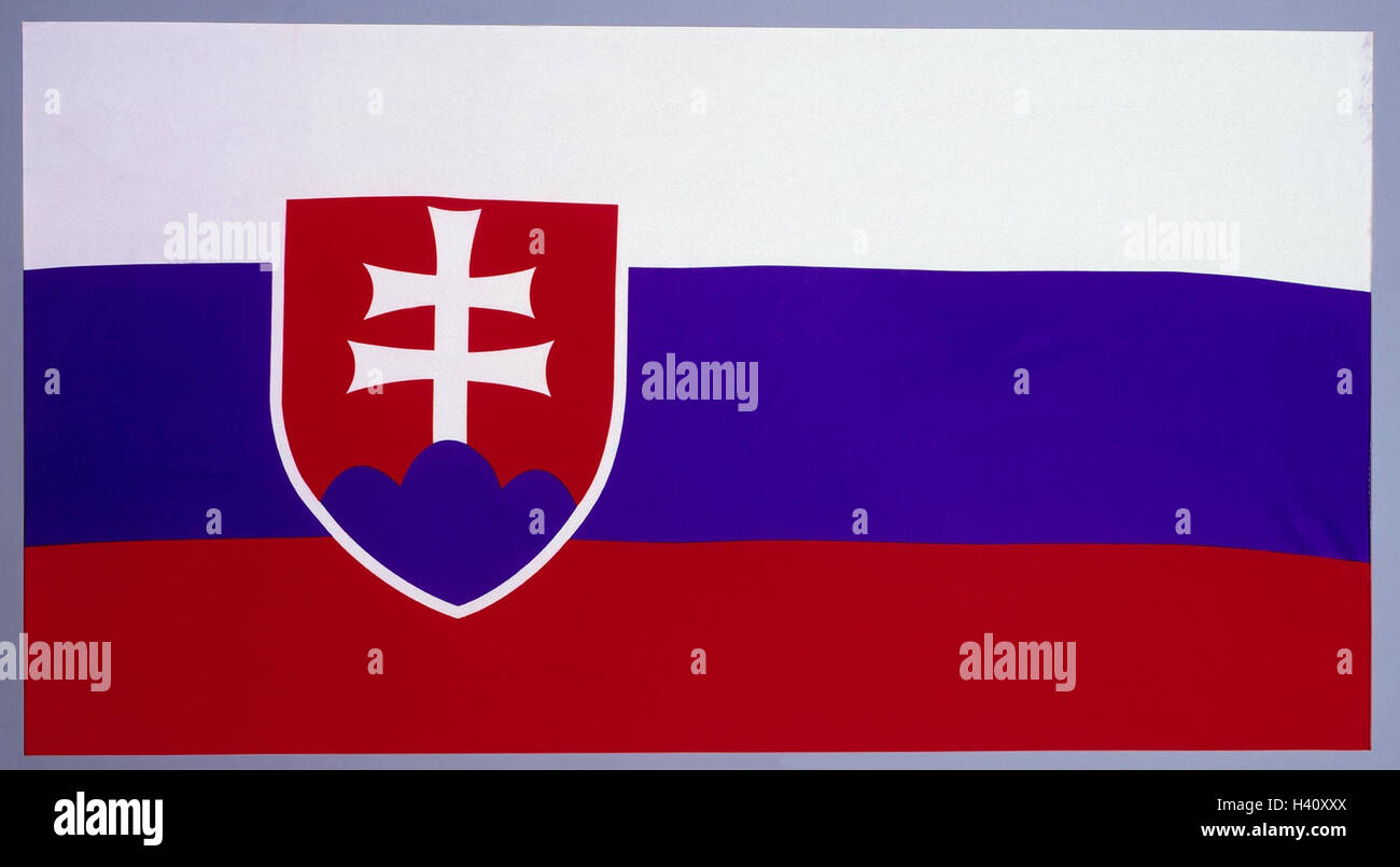 Flag, Slovakia, Slovenská Republika, the Slovakian republic, national ...