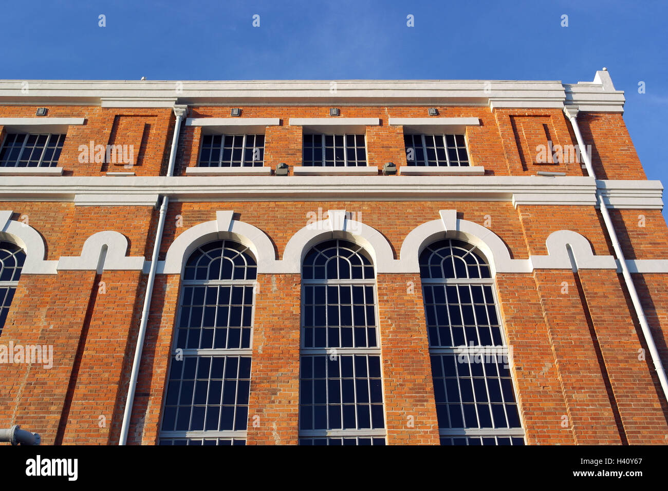 Brick building, Lisbon, Portugal Stock Photo - Alamy