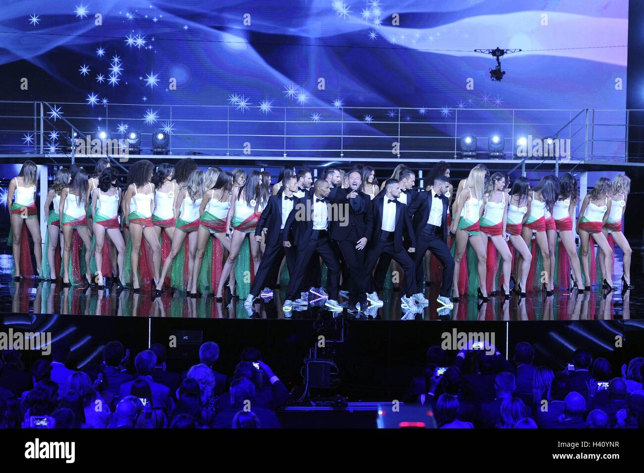 Francesco Fachinetti hosting the Miss Italia 2016 beauty pageant, held ...