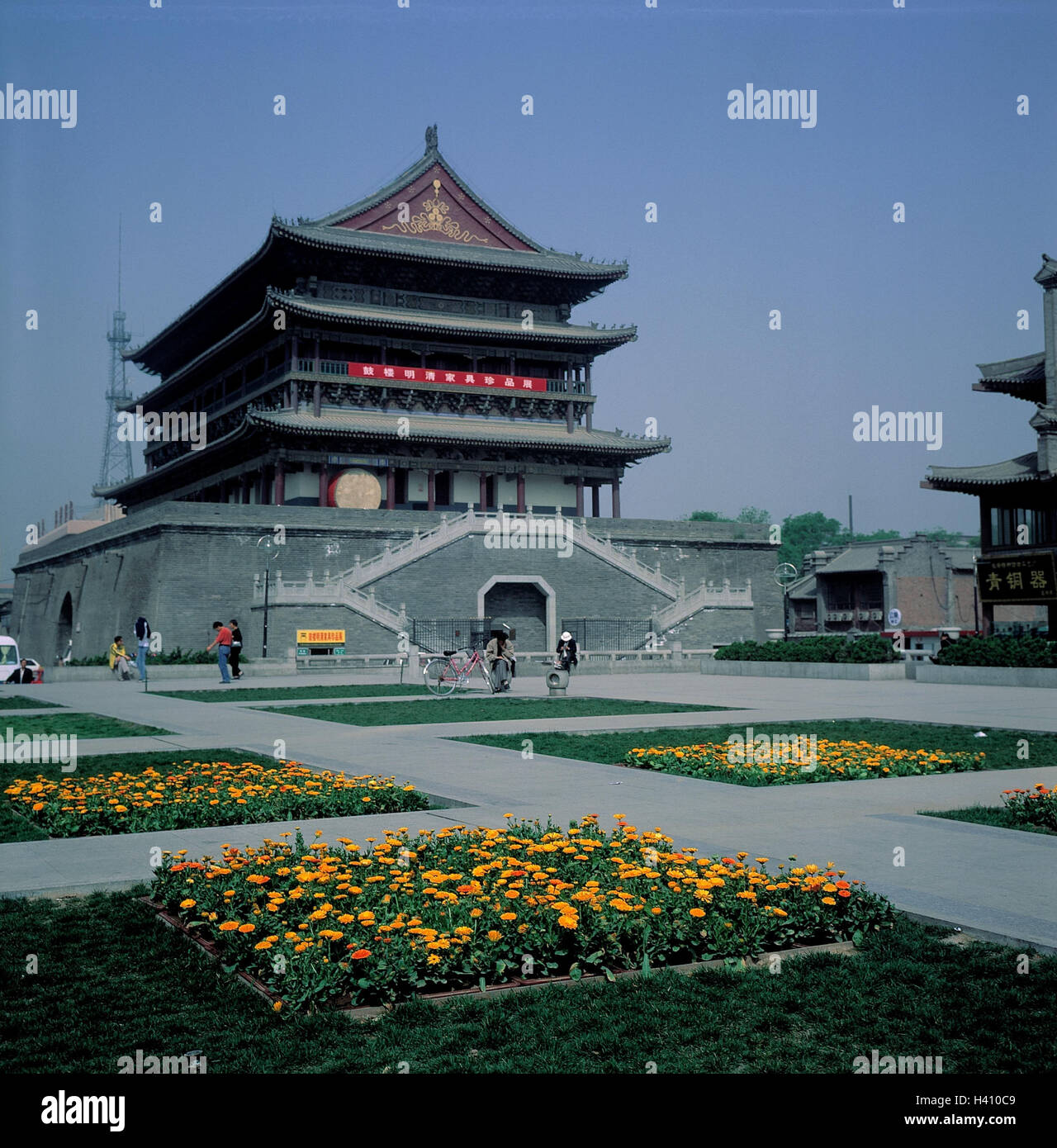 China, Shaanxi, Xi'an, drum tower, park, Shenxi, Shensi, Schensi, Sian ...
