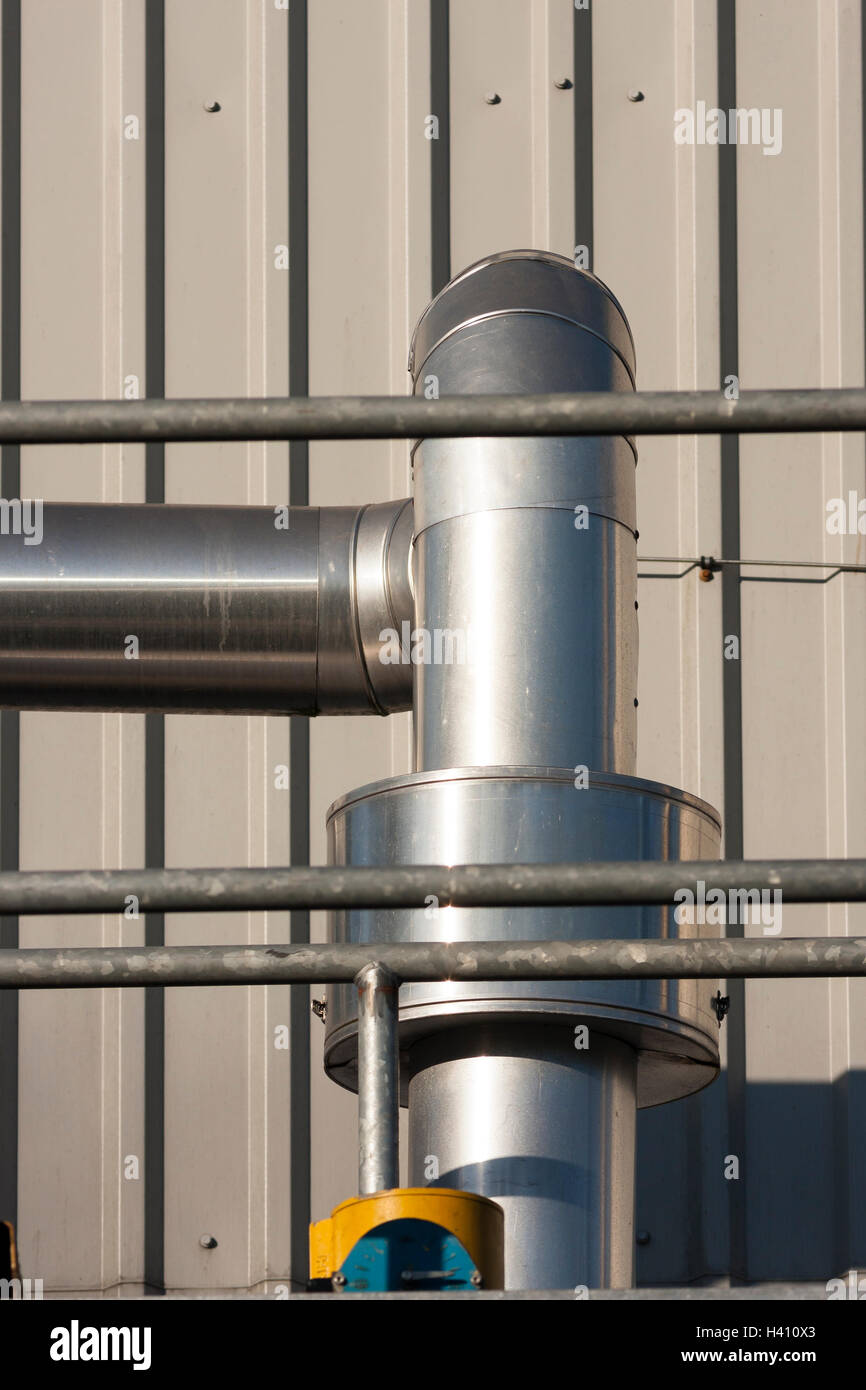 industrial stainless steel pipework Stock Photo - Alamy