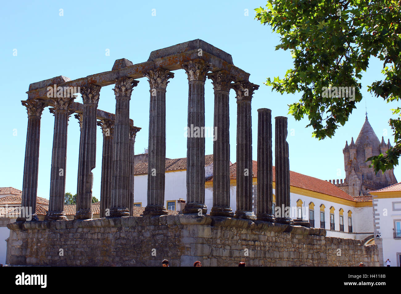 Roman temple, Evora, Portugal Stock Photo - Alamy