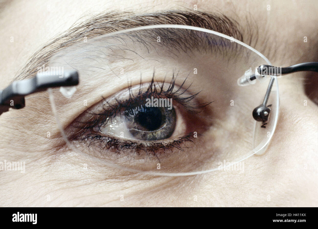 Woman, look, detail, eye, glasses, close up, model released, sense ...