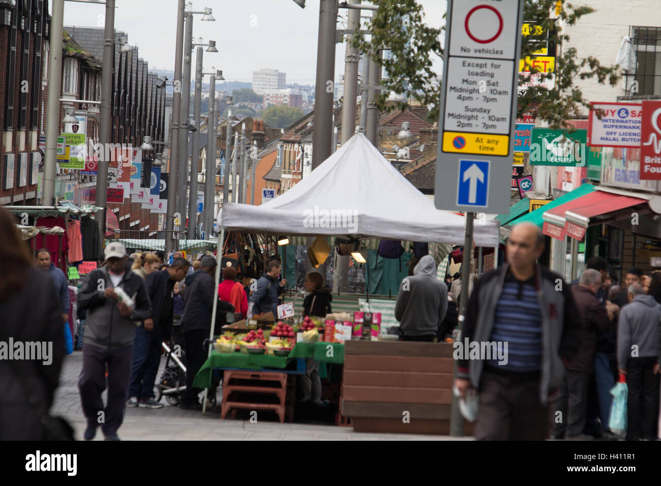 Walthamstow High Street Market, London Stock Photo - Alamy