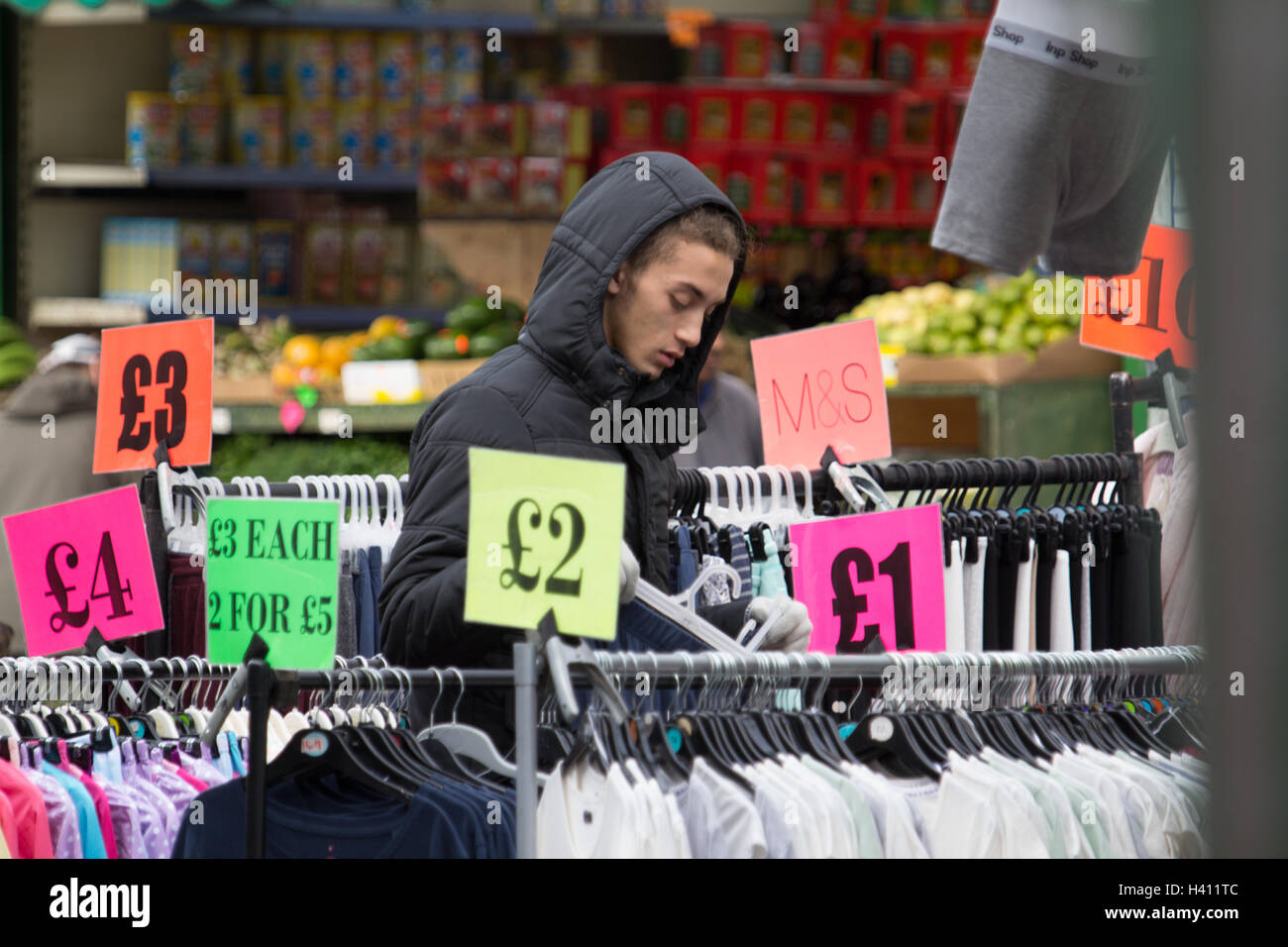 Walthamstow High Street Market, London Stock Photo - Alamy